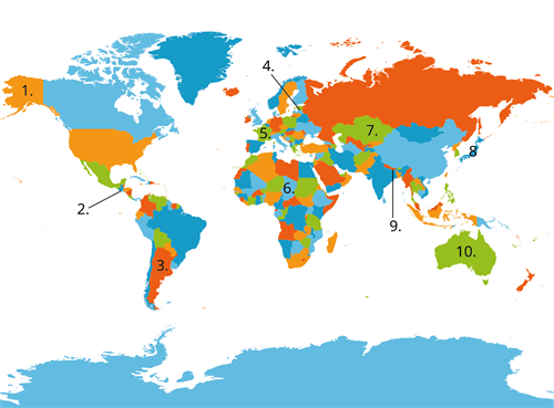 Latvija pasaules kartē — uzdevums. Dabaszinības (Skola2030), 3. klase.