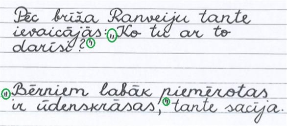 Tiešās runas teikumi ar roku rakstītā tekstā — teorija. Latviešu valoda ...