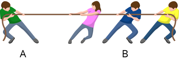 Spēku lielums un virziens — uzdevums. Dabaszinības (Skola2030), 6. klase.