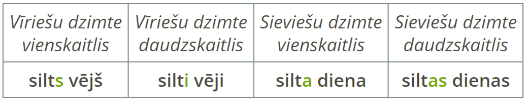 Īpašības vārda galotnes — teorija. Eksāmens un diagnosticējošais darbs ...